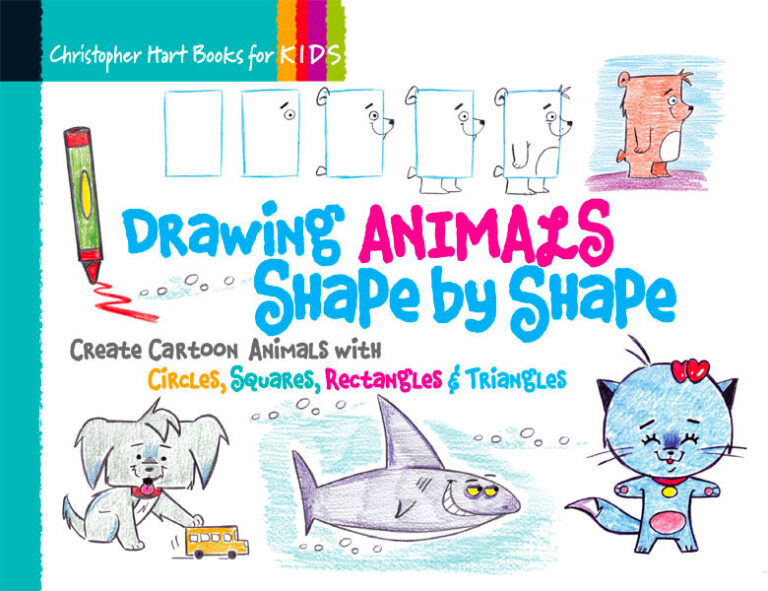 Drawing Animals Shape by Shape: Create Cartoon Animals with Circles ...